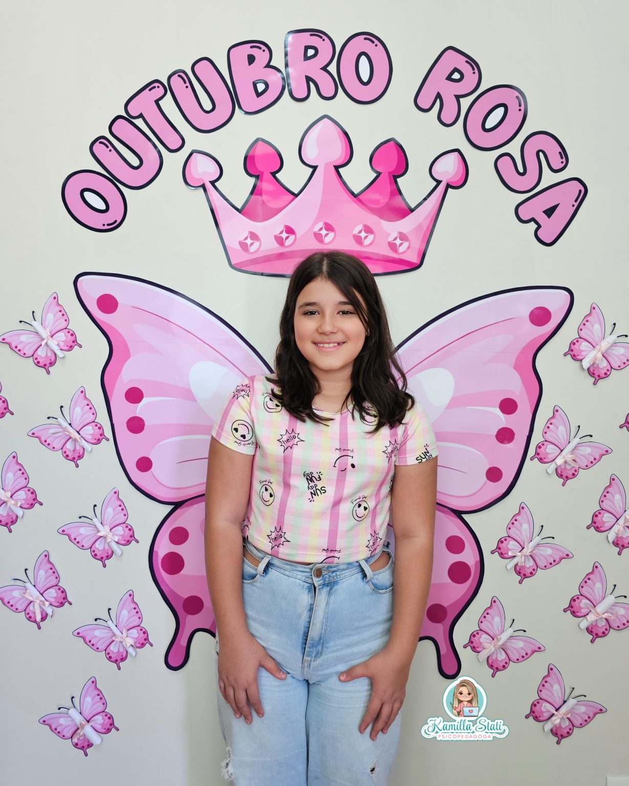 Asas para foto outubro rosa - Oficina de Materiais Pedagógicos