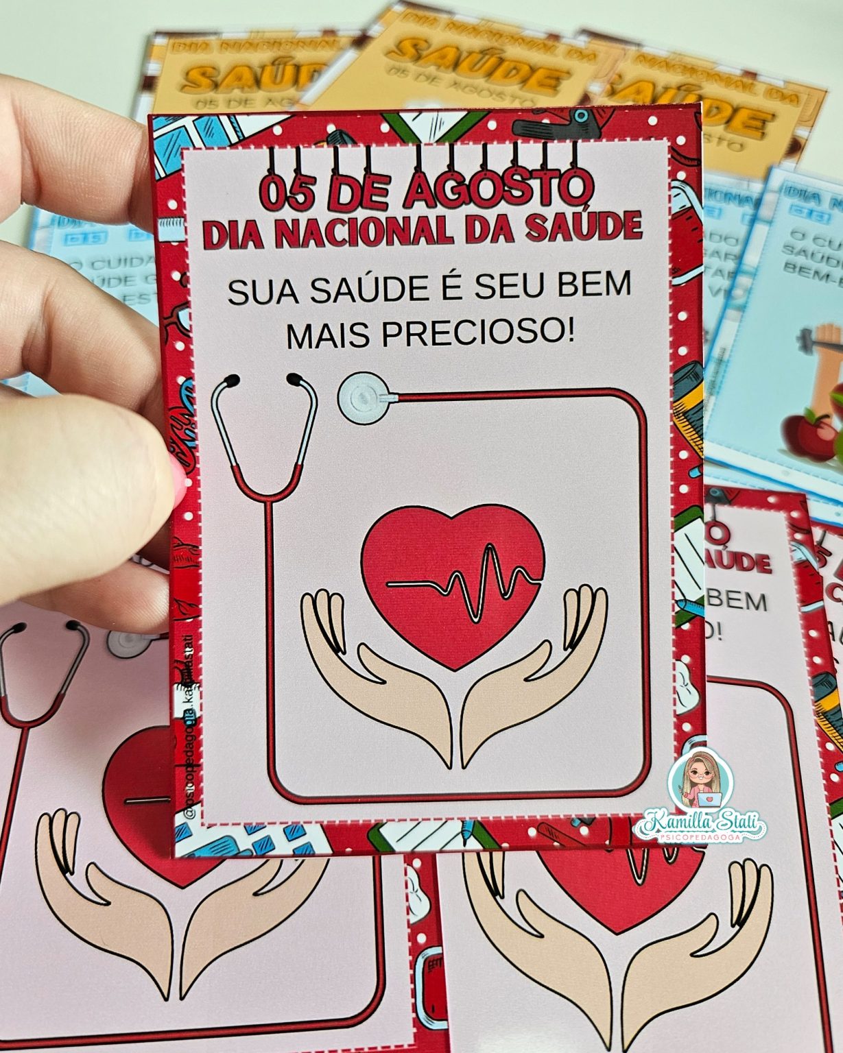 Cartõezinhos dia Nacional da Saúde - Oficina de Materiais Pedagógicos