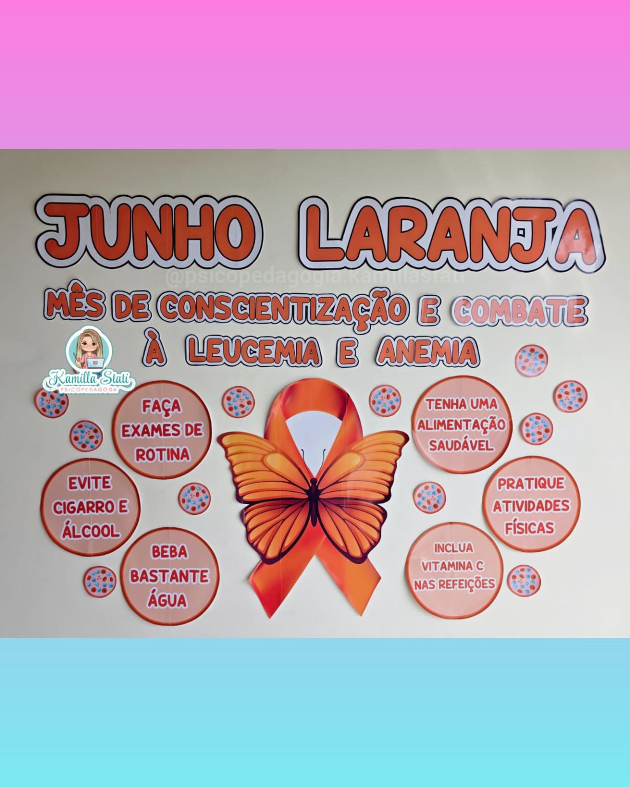 Painel junho laranja - Oficina de Materiais Pedagógicos