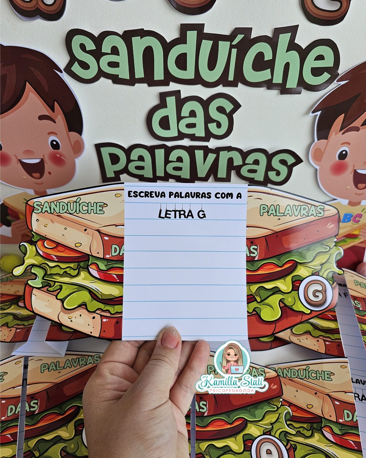 Sanduíche das palavras - Oficina de Materiais Pedagógicos